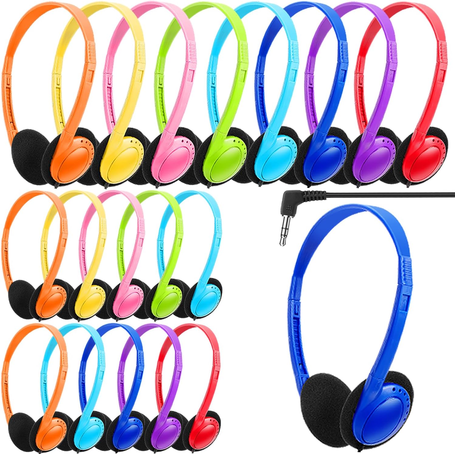 Amazon.com: Wensdo Bulk Headphones with Microphone 10 Pack for ...