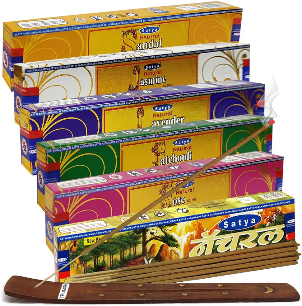 Amazon.com: Satya Incense Sticks Variety Pack #1 and Incense Stick ...