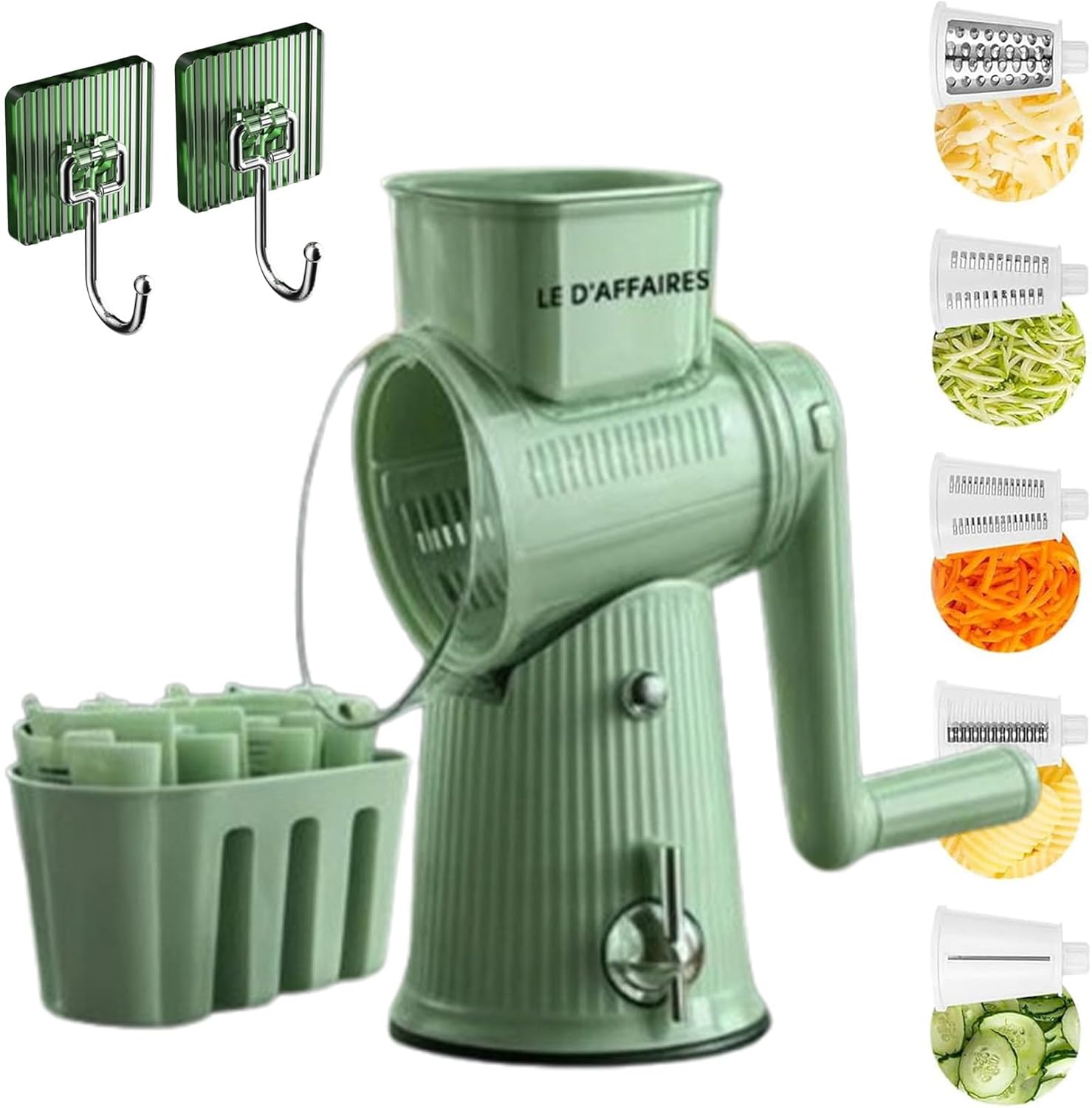 Amazon.com: Le D'Affaires 5 In 1 Gourmet Cheese Grater (Green): Home ...