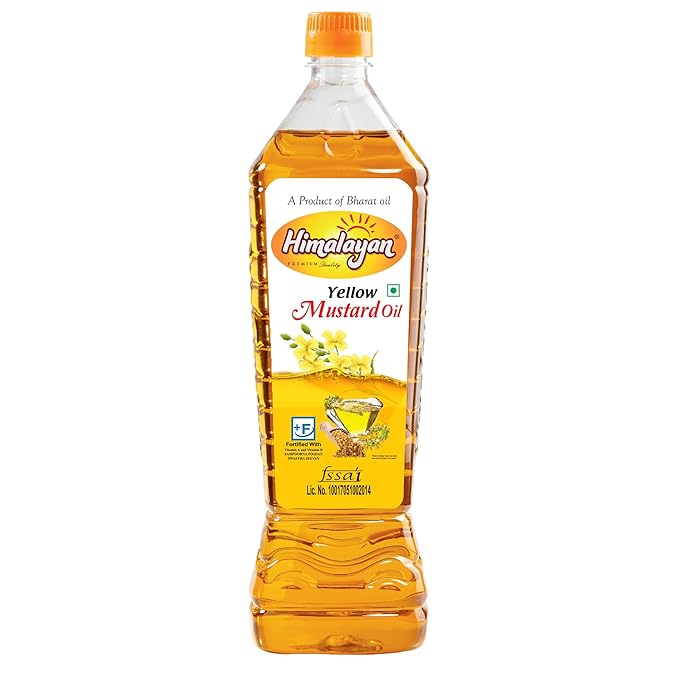 Himalayan Yellow Mustard Oil (Fortified with vitamin A and D), 1 Litre ...