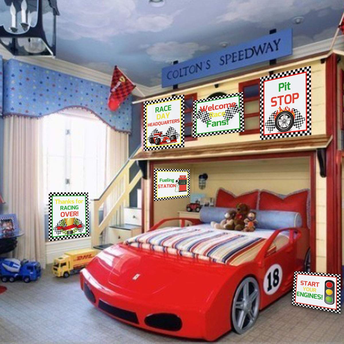 Race Car Accents Racing Cutouts Adventure for Classroom Bulletin Board ...