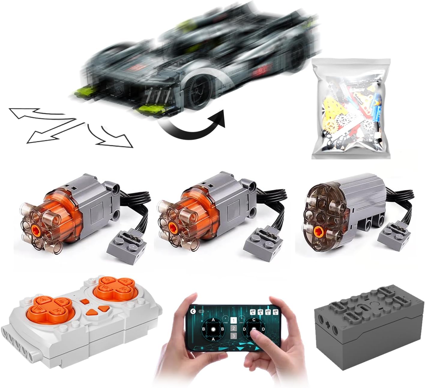 Amazon.com: XGREPACK Remote Control Motor Kit for Lego 42156 Peugeot ...