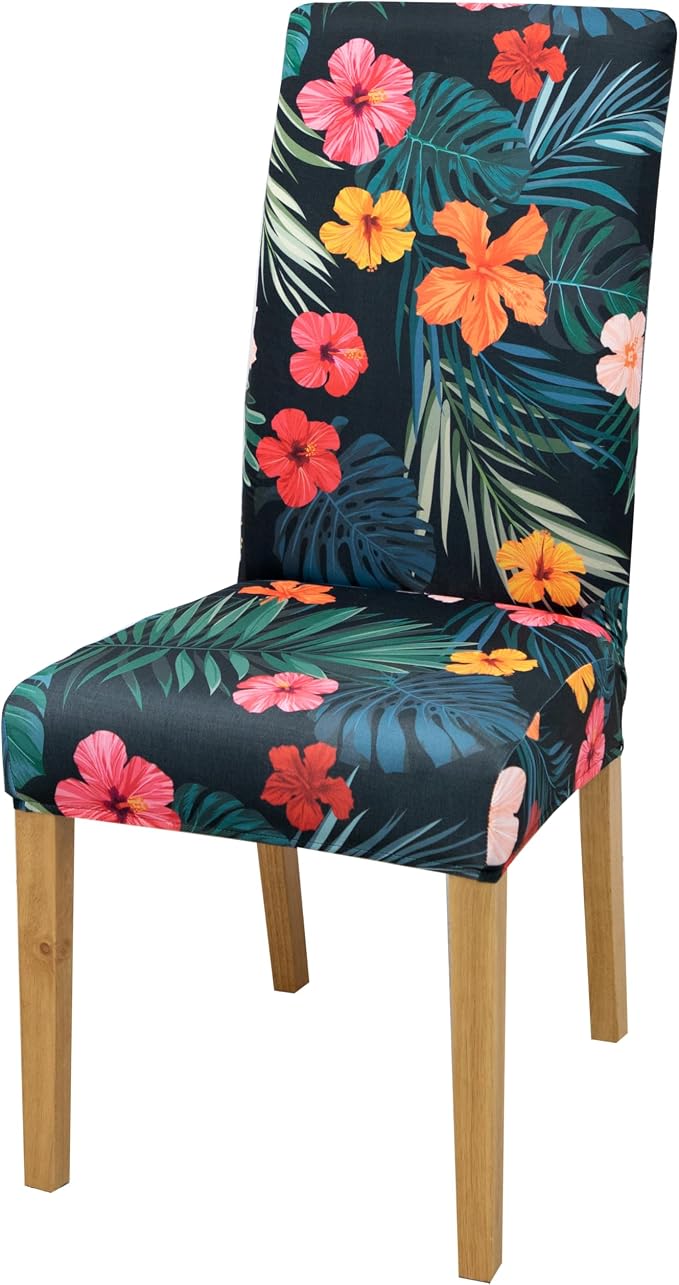 Amazon.com: Lalluxy Chair Covers for Dining Chairs Set of 4, Stretchy ...
