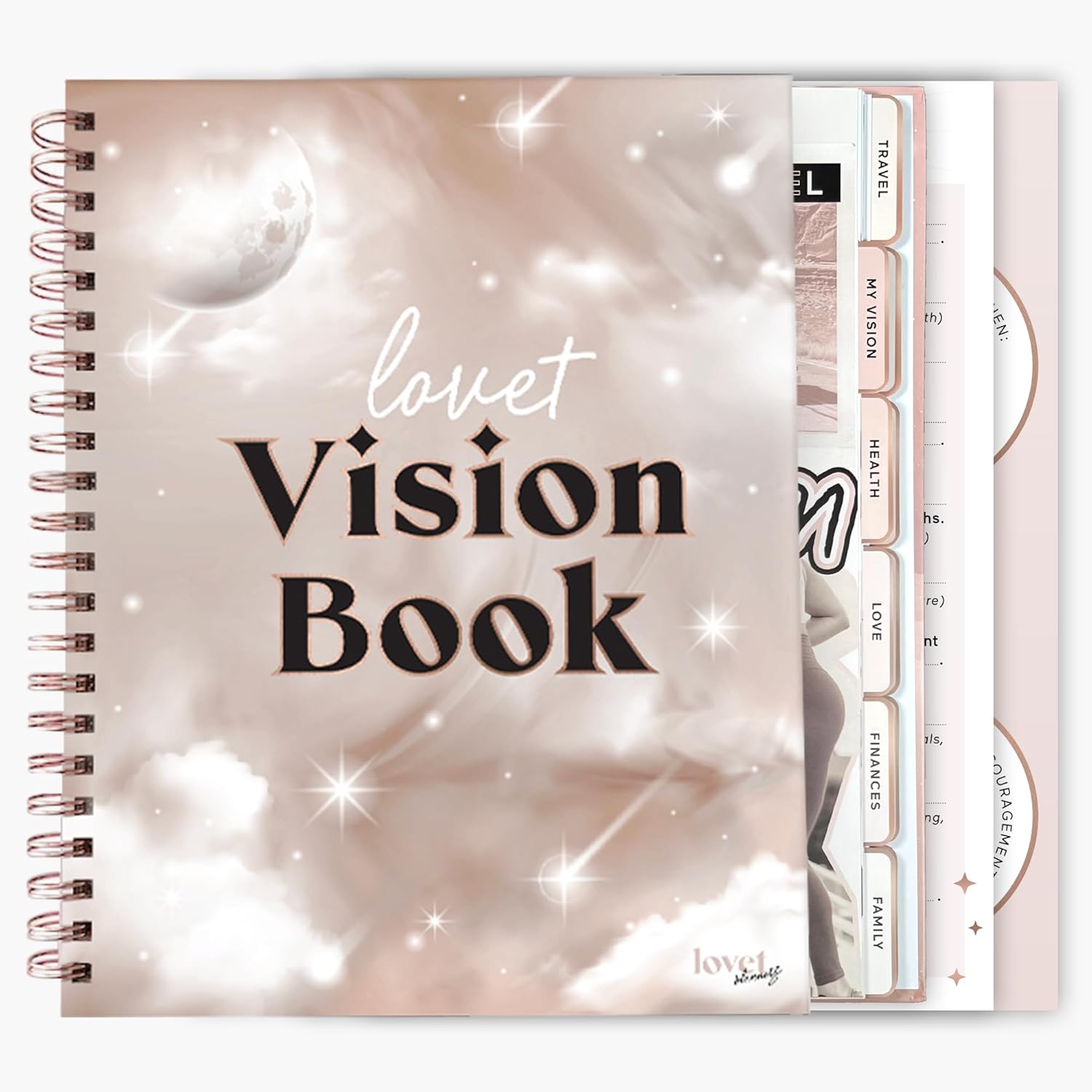 Vision Board Book LUXE – Journal with Cutouts, Integrated Vision Boards ...