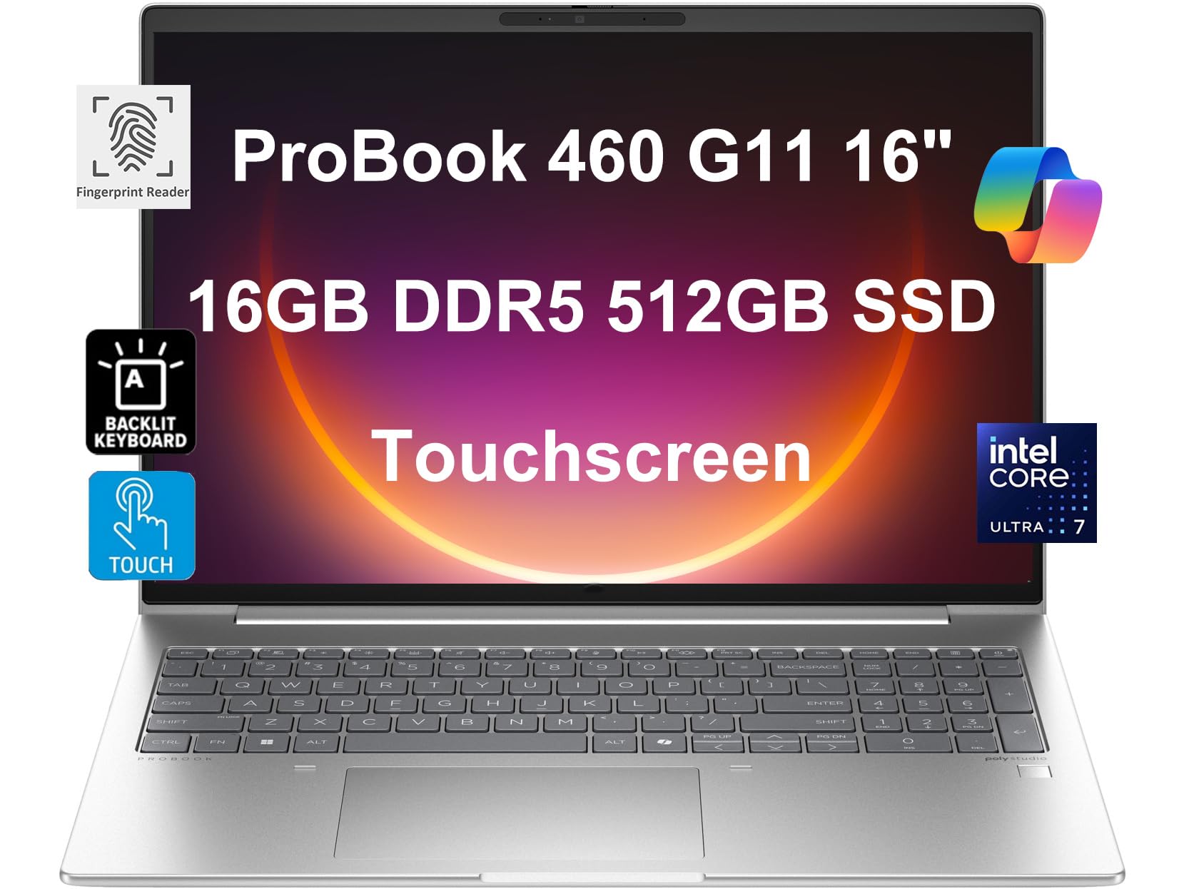 Amazon.com: HP ProBook 460 G11 Business Laptop (16" FHD+ Touchscreen ...