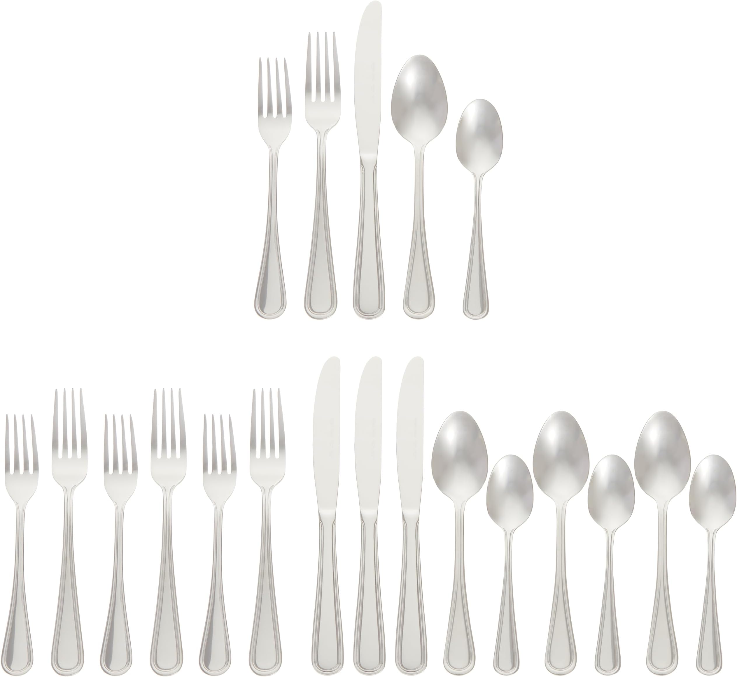 Amazon.com | Ginkgo International Celine Platinum 20-Piece Stainless ...