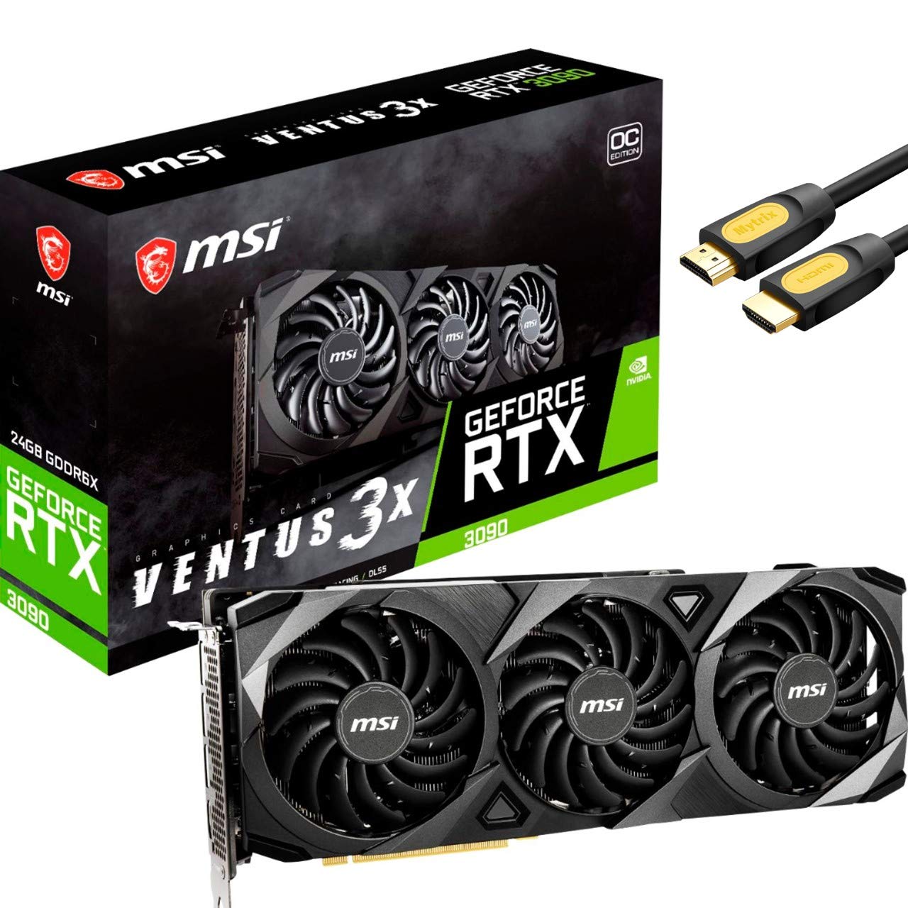 Buy MSI Ventus 3X GeForce RTX 3090 OC Graphics Card 24GB GDRR6X PCIe 4. ...