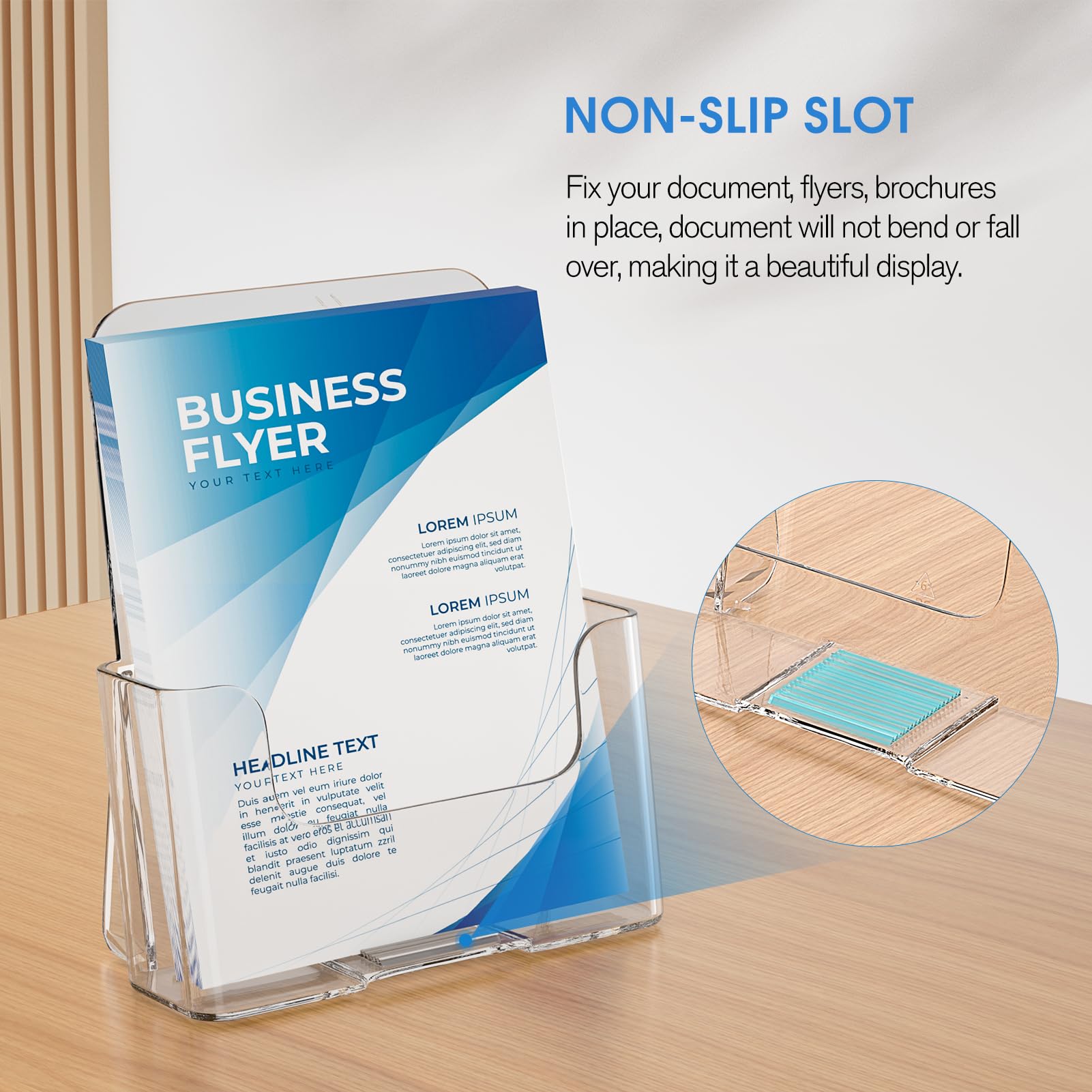 Snapklik.com : Brochure Holder 6 X 8 Inch, Acrylic Flyer Holders Stand ...