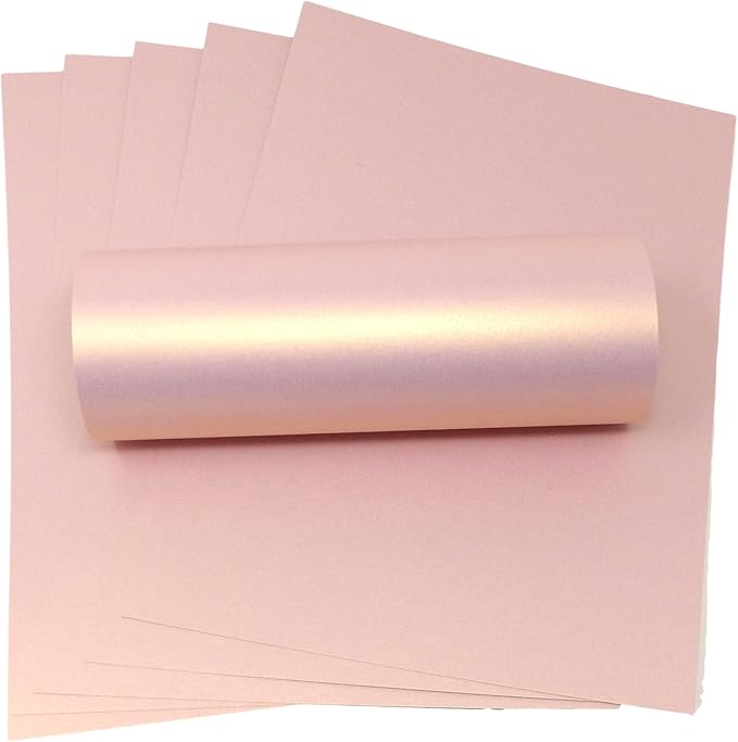 A4 Paper Rose Gold Pearlescent Shimmer Decorative 120gsm Double Sided ...