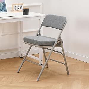 Amazon.com: KAIHAOWIN Padded Folding Chairs Upholstered Single Foldable Chair with Ultra Thick ...