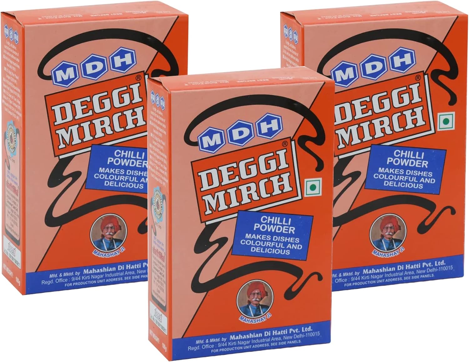 MDH Deggi Mirch 100g (Pack of 3)- Enhances the flavours of the meal - A ...