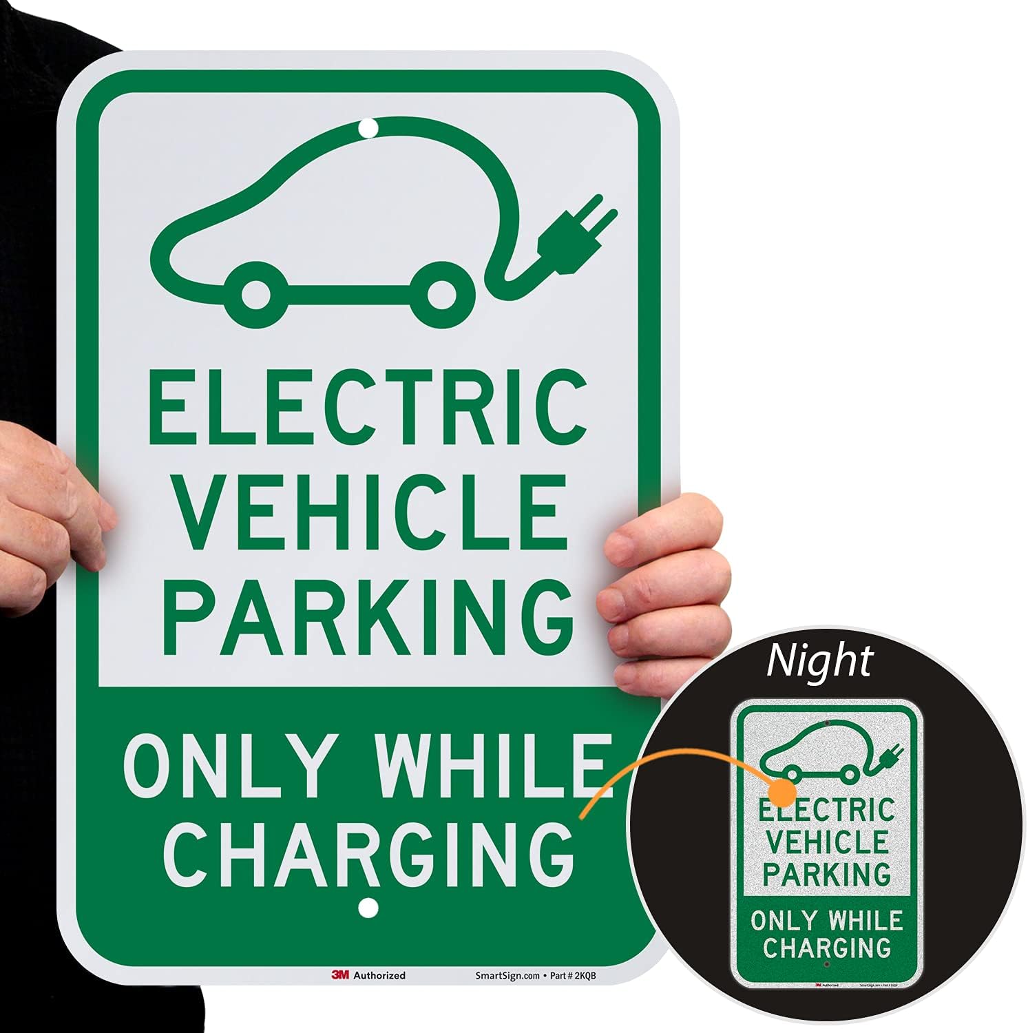 SmartSign 18 x 12 inch “Electric Vehicle Parking – Only While Charging ...