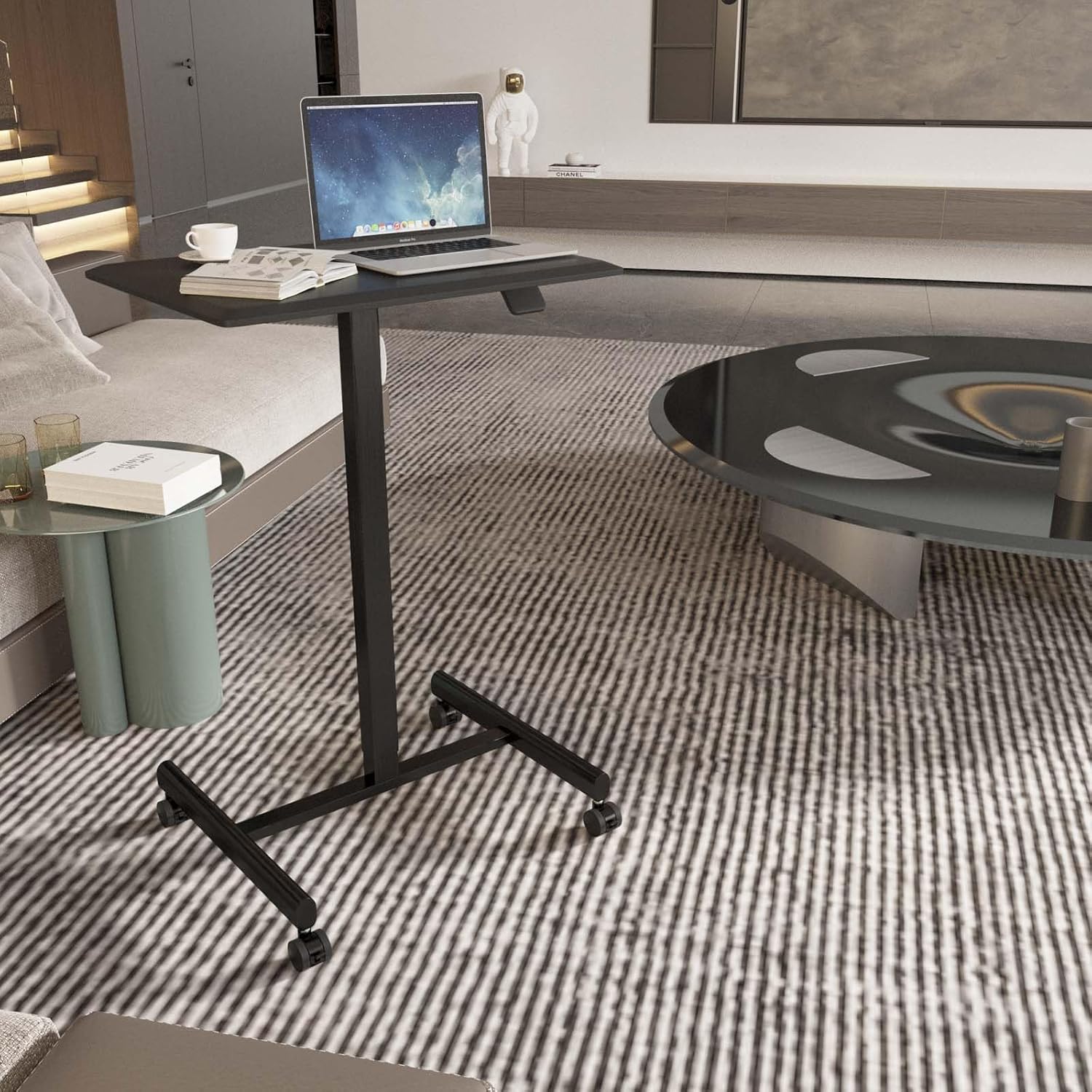 Amazon.com: DUNTRKDU Mobile Laptop Computer Desk, Height-Adjustable ...