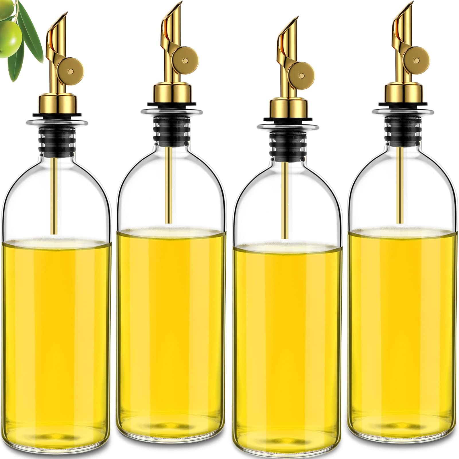 Amazon.com: 4 Pcs Oil Dispenser with Metal Pour Clear Mouthwash ...