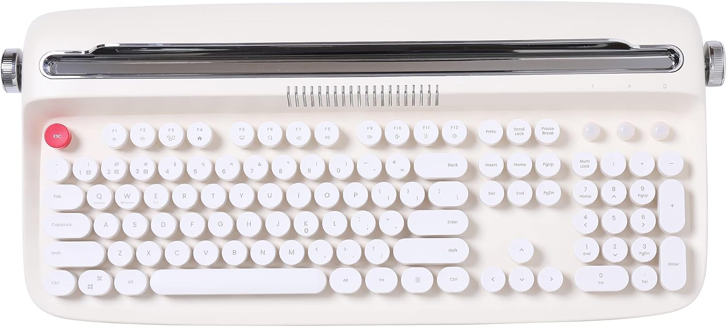 YUNZII ACTTO B503 Wireless Typewriter Keyboard, Retro Bluetooth ...