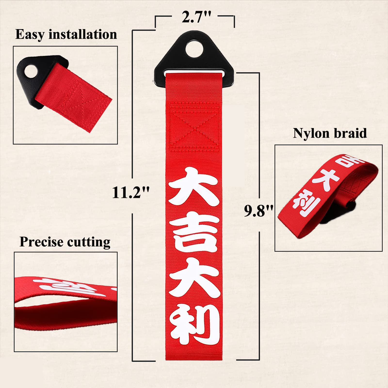 Snapklik.com : Heart Horse Rear Tow Towing Hook For Universal Car, JDM ...