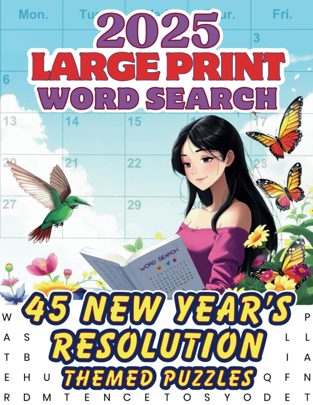 2025 New Year's Resolution-Themed Large Print Word Search Puzzle Book ...