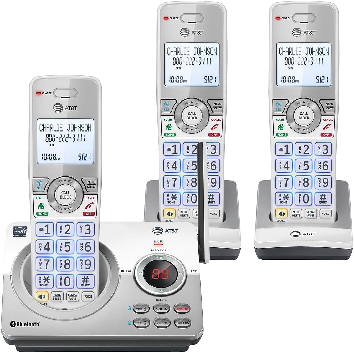 Amazon.com: AT&T Connect to Cell DL72310 Cordless Telephone, Base and 2 ...