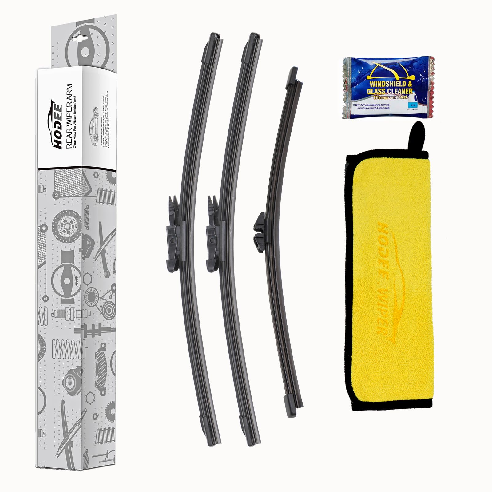 Amazon.com: HODEE 3 wipers 28"+28" +11" Front Wiper Blades Replacement ...