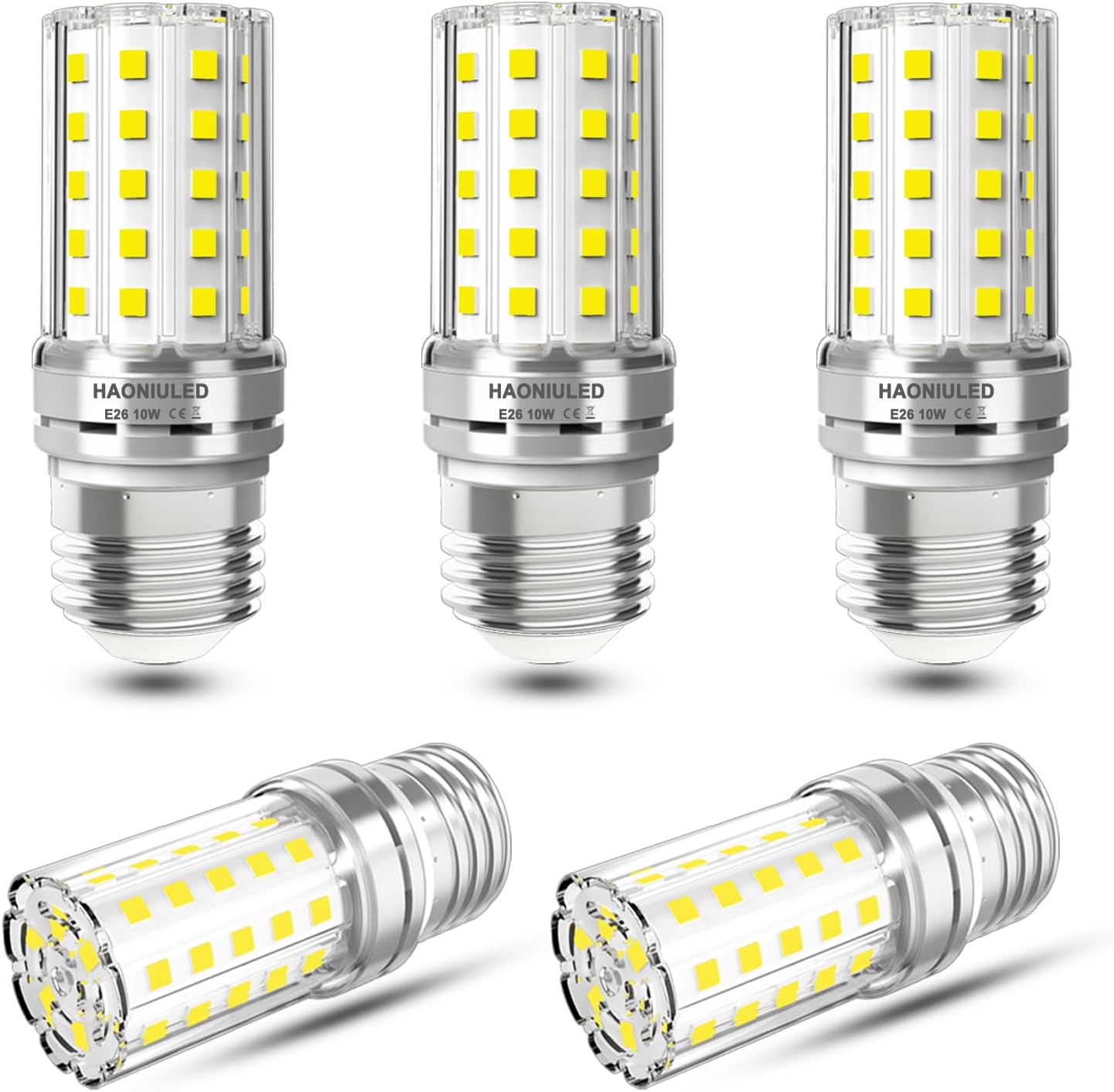 HAONIULED LED Light Bulbs 100 Watt Equivalent, Daylight White 5000K, 10W LED Bulb E26/E27 1000LM ...