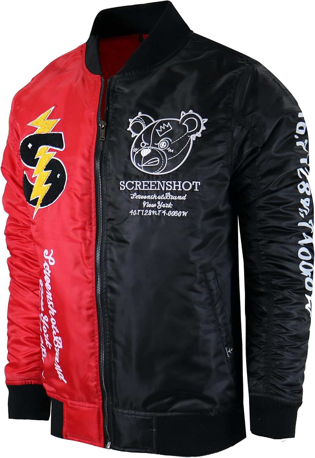 SCREENSHOT-J5110PD Hip-Hop Urban NYC Fashion Padded Bomber Jacket ...