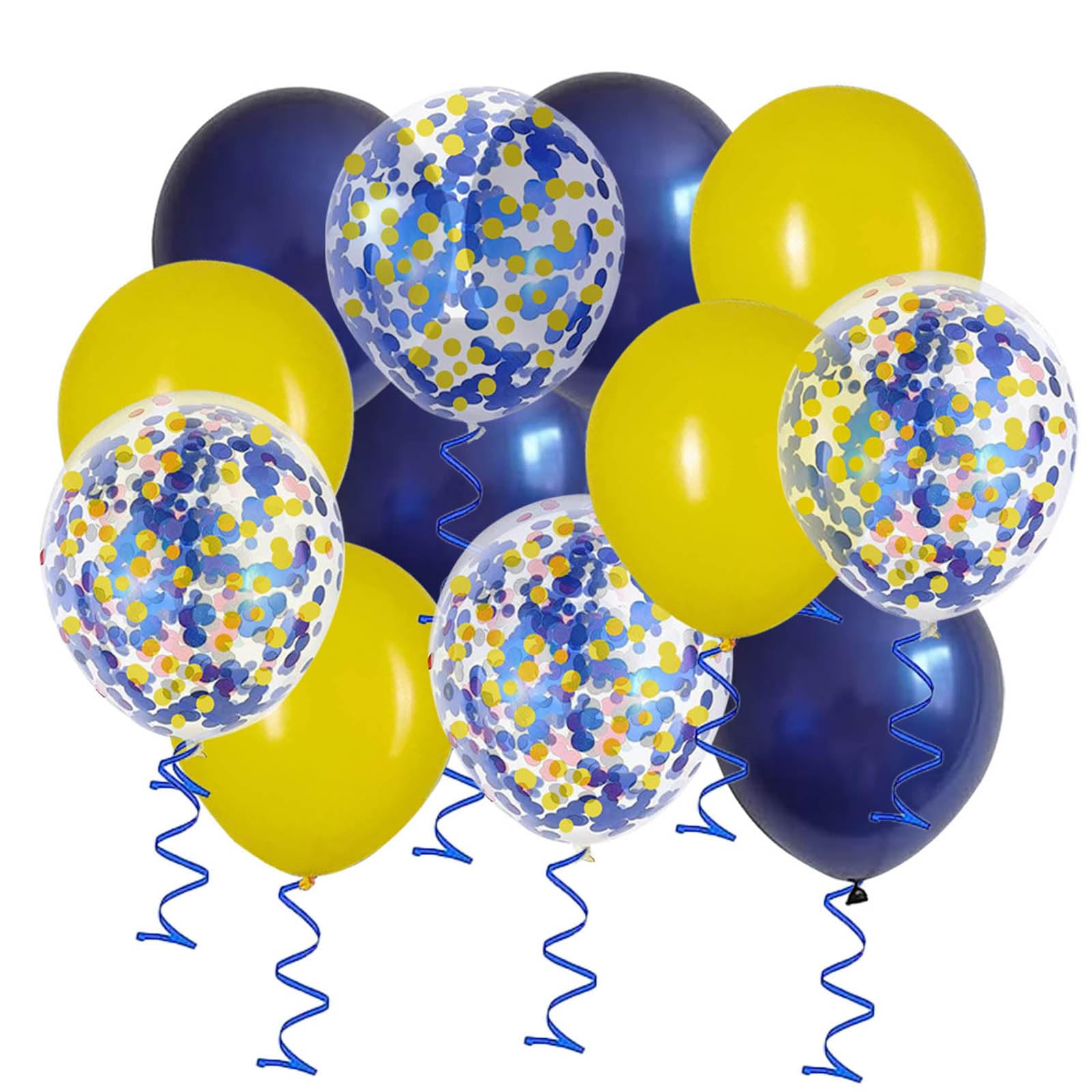 Amazon.com: XIKSXITN 12 Inch Yellow and Blue Balloons，Yellow Blue ...