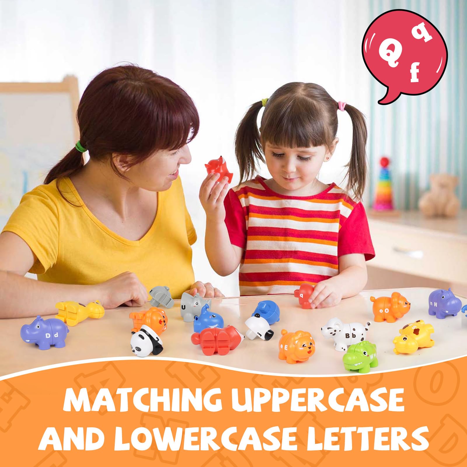 Snapklik.com : Agirlgle Double-Sided ABC Alphabet Matching Game 26PCS ...