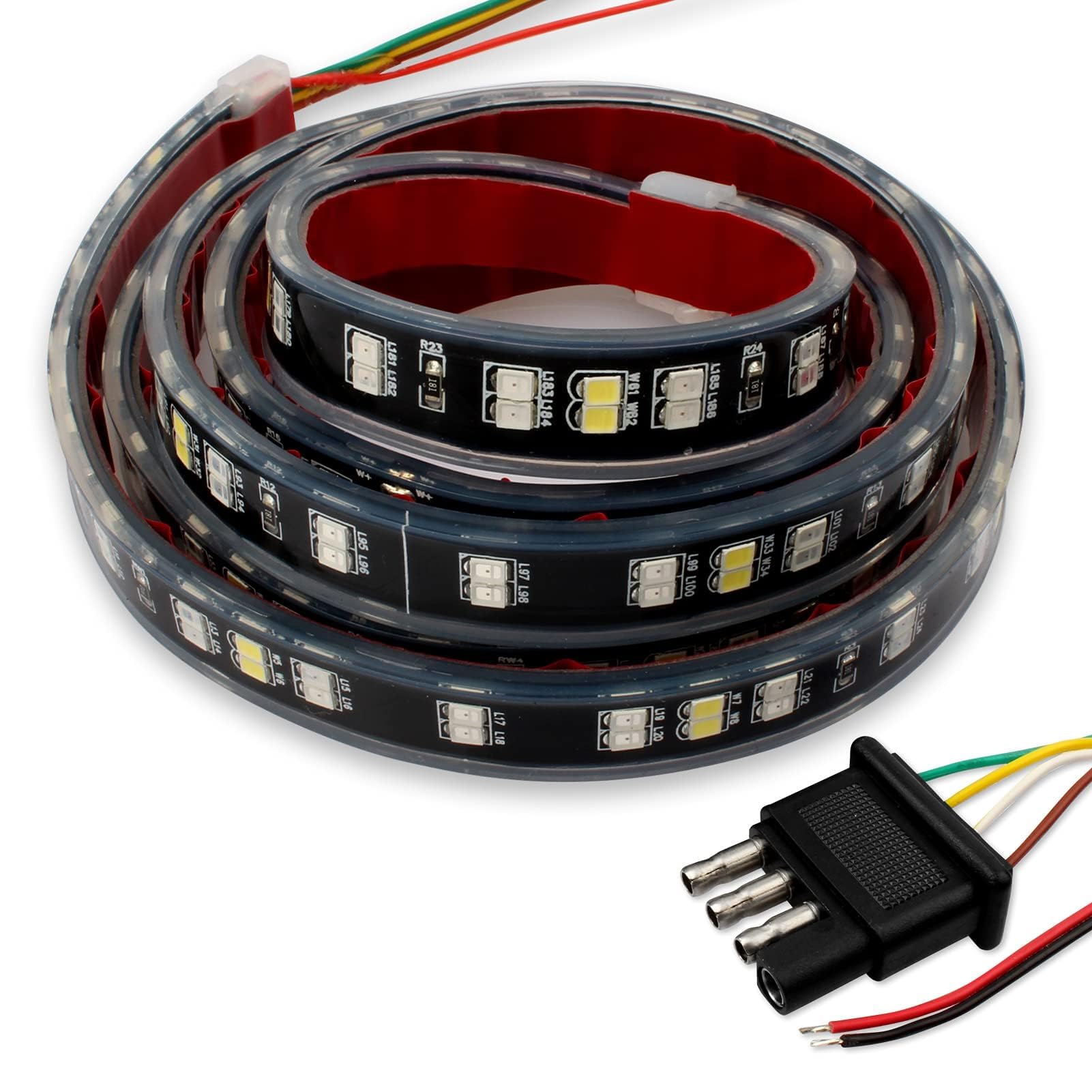 Amazon.com: MJIYA LED Truck Tailgate Light Bar Strip, Red Brake Light ...