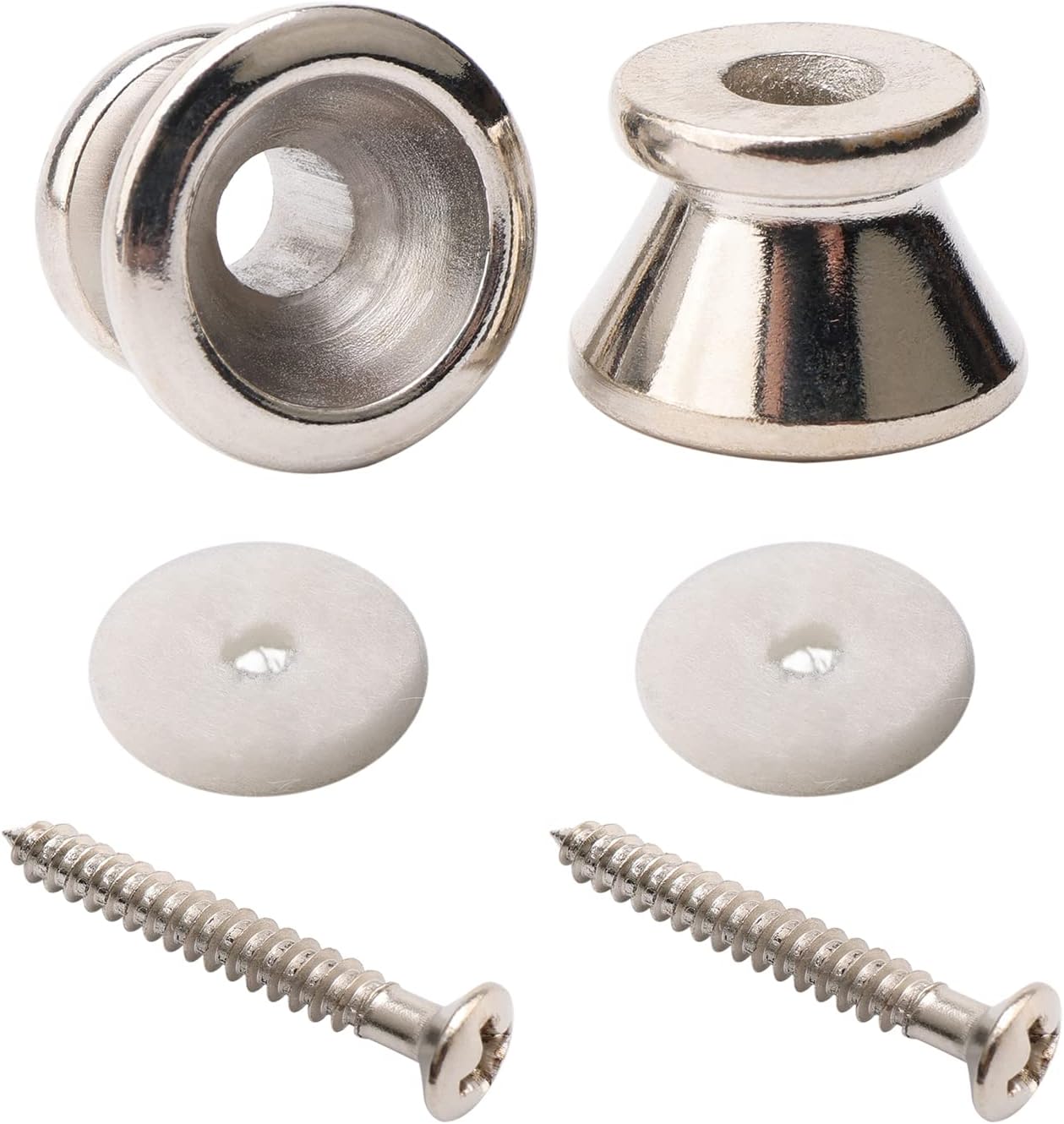 Amazon.com: Guitar Strap Buttons Pins Metal End Chrome, Strap Locks for ...