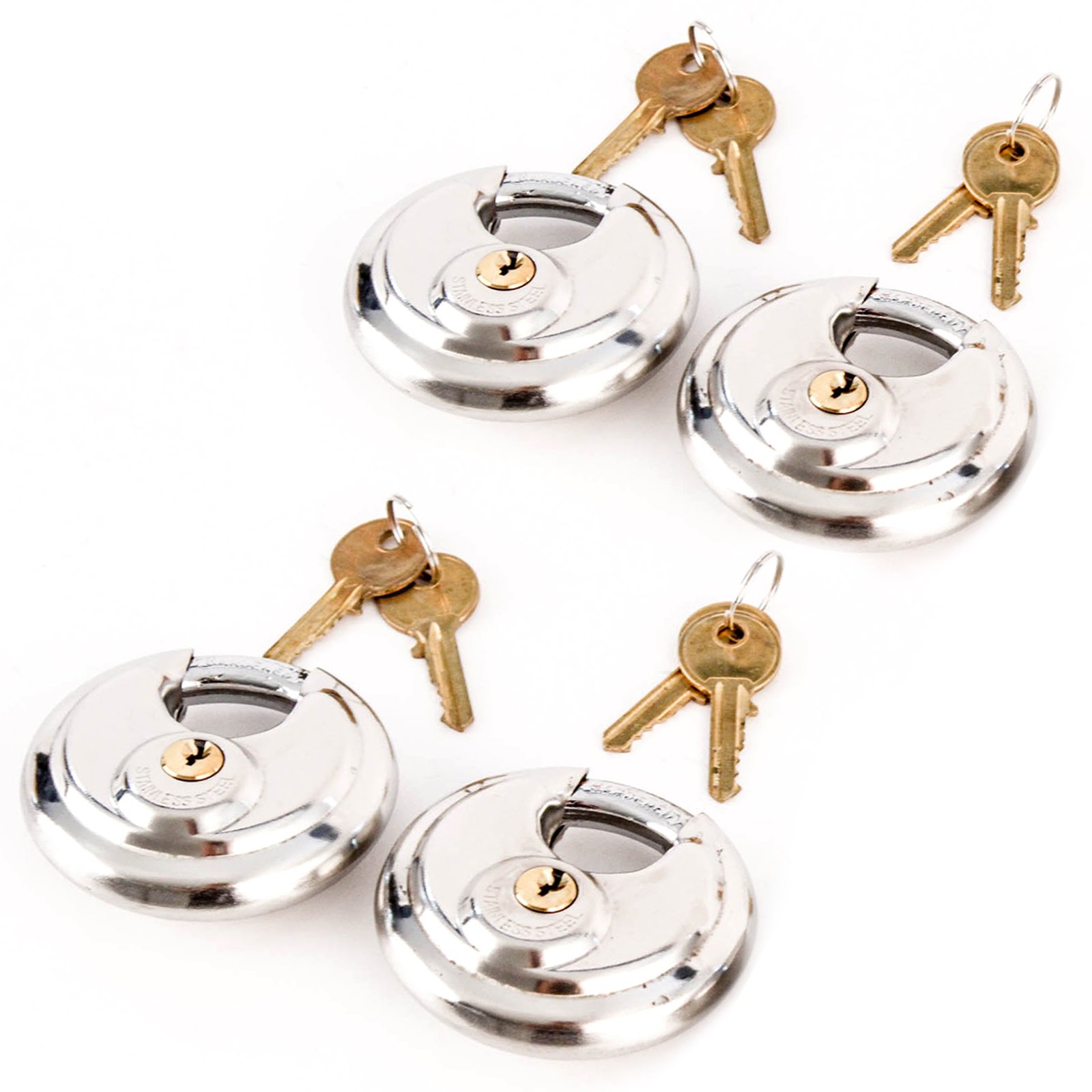 Amazon.com: Red Hound Auto 4 Armor Disc Padlock Trailer Brass Cylinder ...