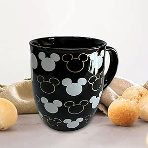Disney Mickey Mouse All Over - Taza coleccionable de bala negra, 16 onzas : Amazon.com.mx: Hogar ...
