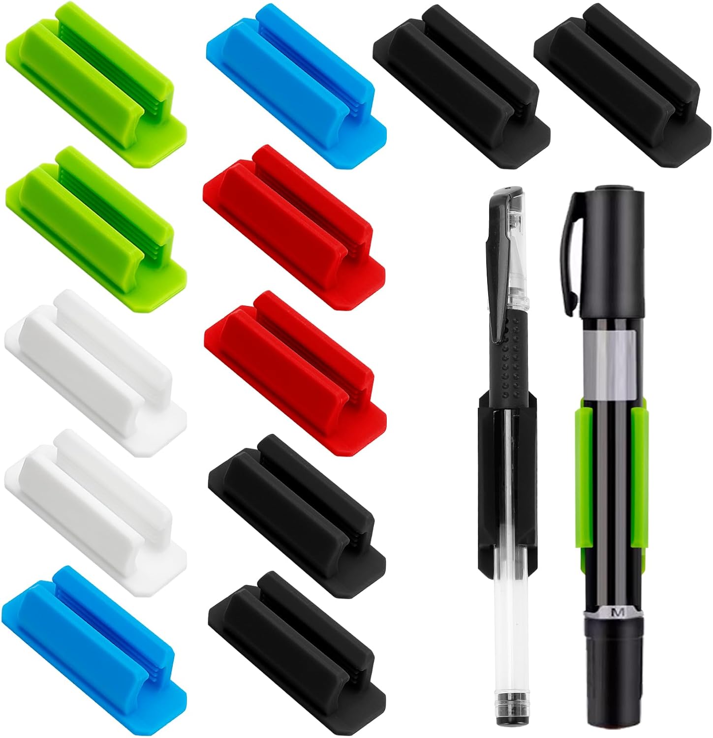 Amazon.com: Neestth 12PCS Pen Holder for Desk Silicone Pen Clip ...