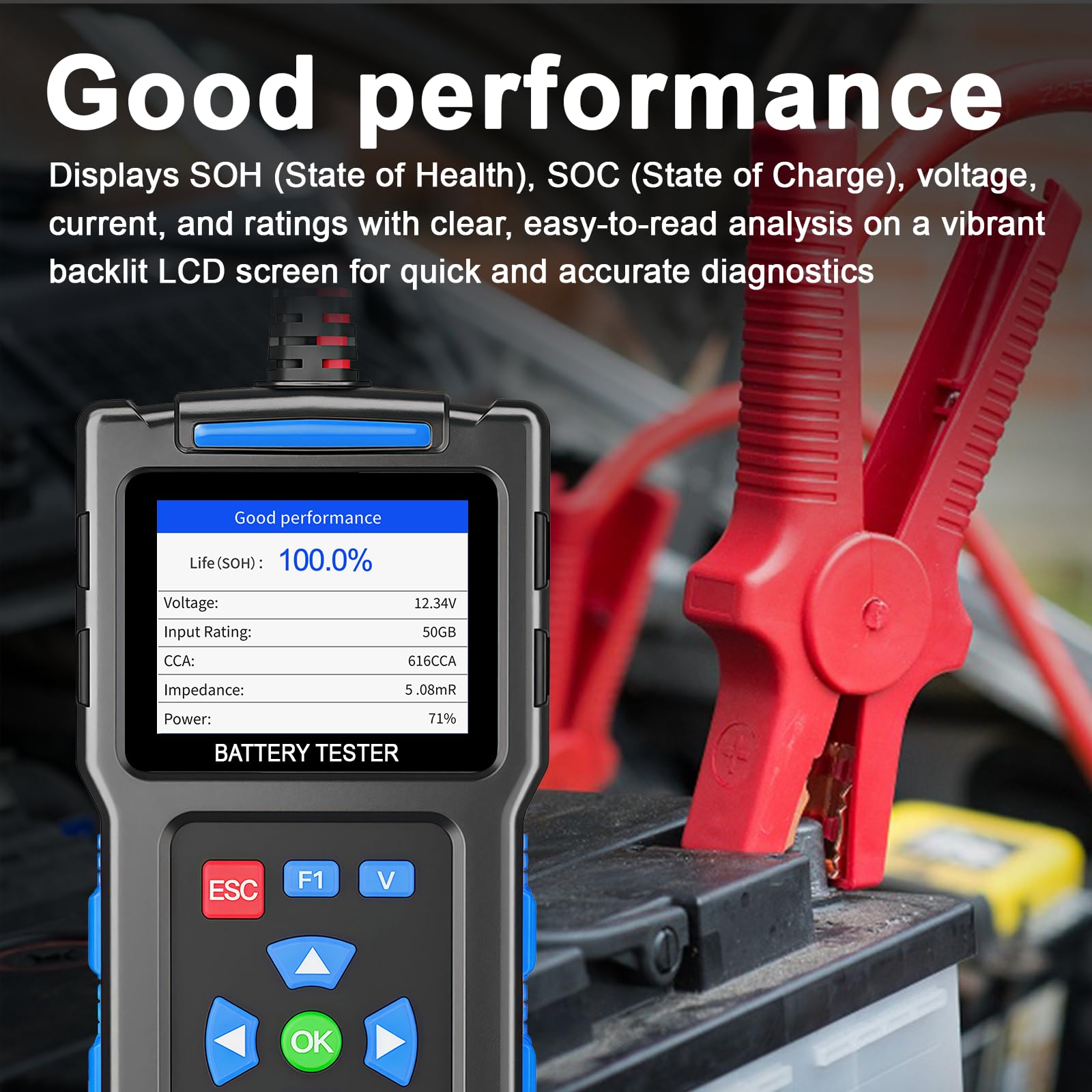 Snapklik.com : Car Battery Load Tester 12V/24V 2024, TOPDIAG BT300 20 ...