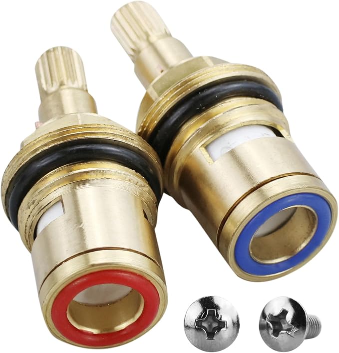 2 pcs Replacement Ceramic Tap Cartridge 1/4 Turn 20 Spline,Tap Washers ...