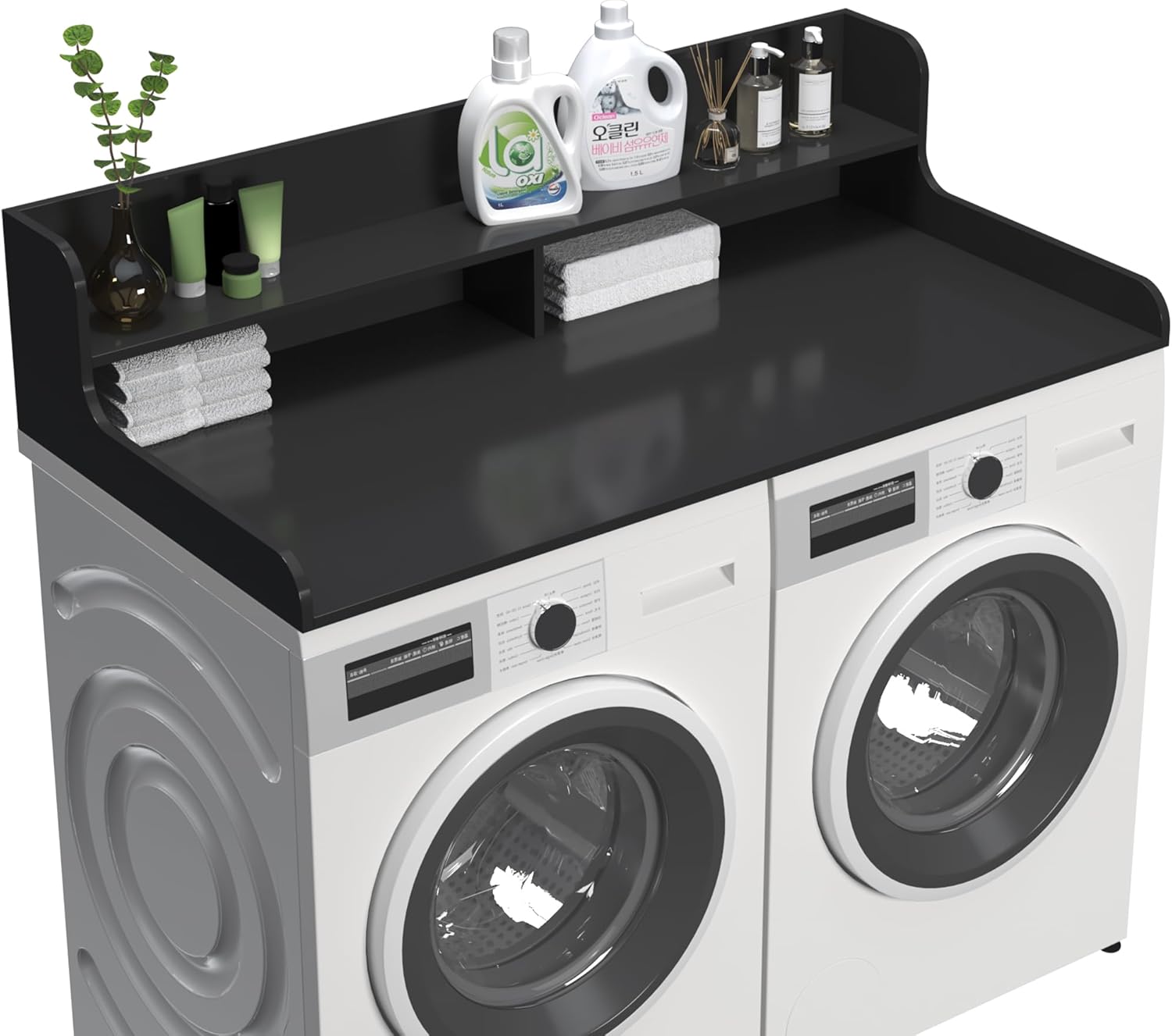 Amazon.com: GOFEI Washer Dryer Countertop with 2-Tier Shelf Universal ...