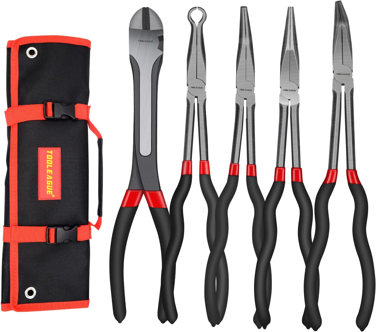 ATE Pro. USA 93360 Long Nose Plier Set, 11", 5 Piece - Needle Nose ...