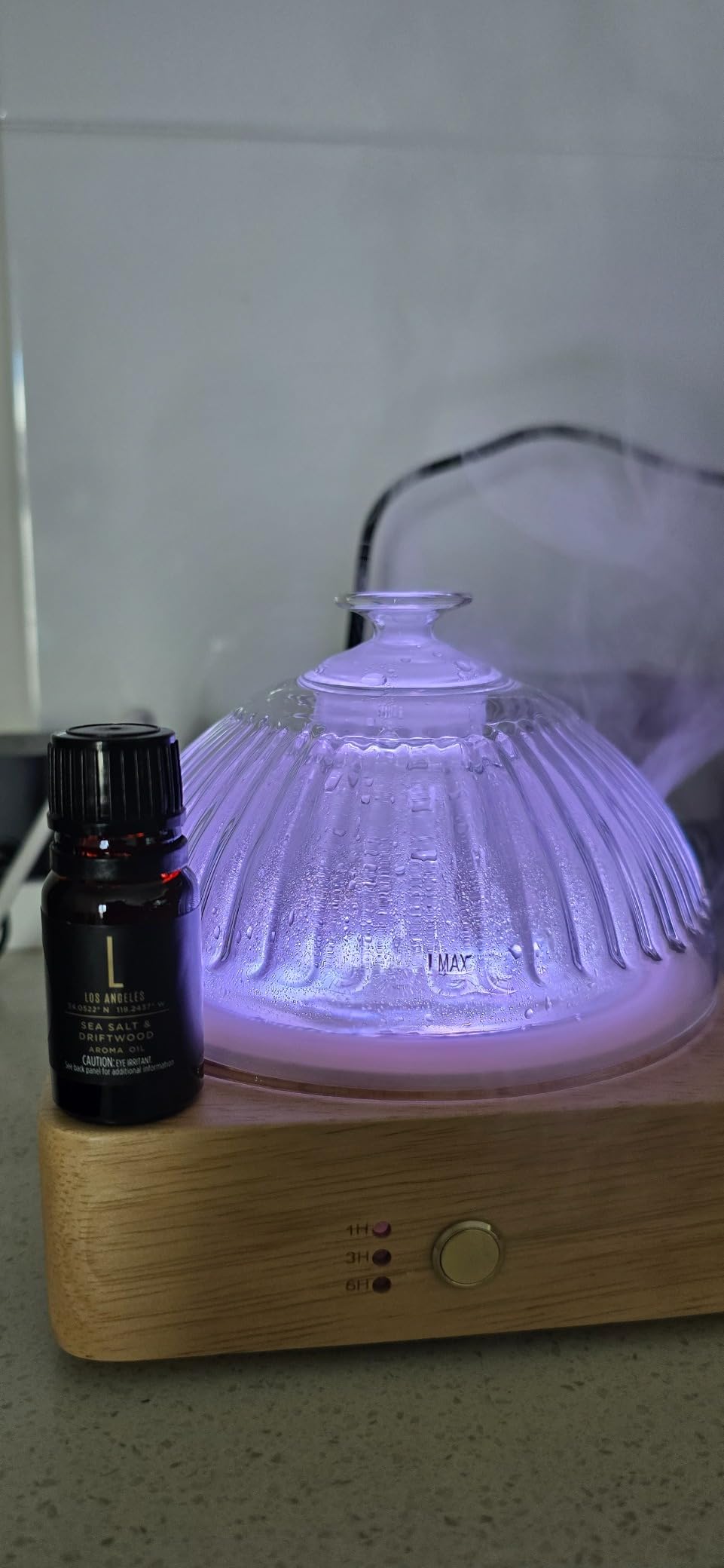 SOICARE Crystal Glass Essential Oil Diffuser, 200ml Glass Reservoir ...