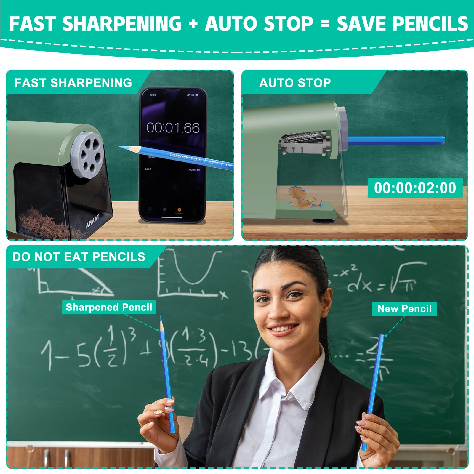 Snapklik.com : Heavy Duty Electric Pencil Sharpener, 6 Holes, Classroom ...
