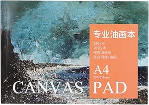 Amazon.com: A4 Oil Painting Paper Book, 297x210mm Cotton Oil Canvas ...