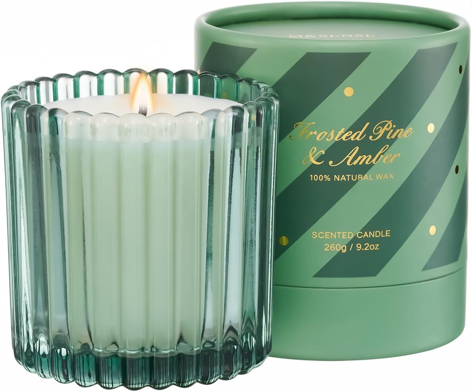 Amazon.com: M&SENSE Holiday Pine Scented Soy Candles, Christmas Tree ...