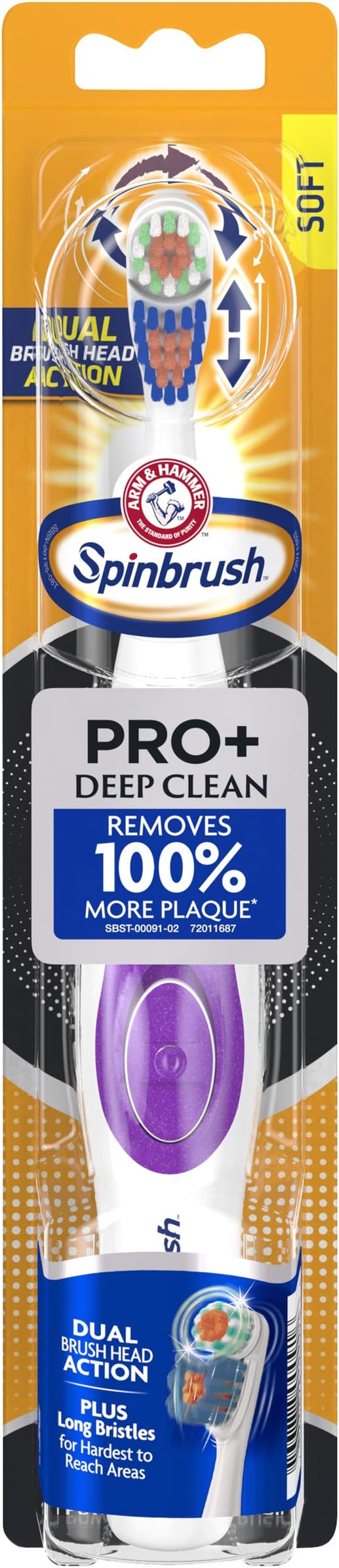 Amazon.com : ARM & HAMMER Spinbrush Pro Series Daily Clean Powered ...