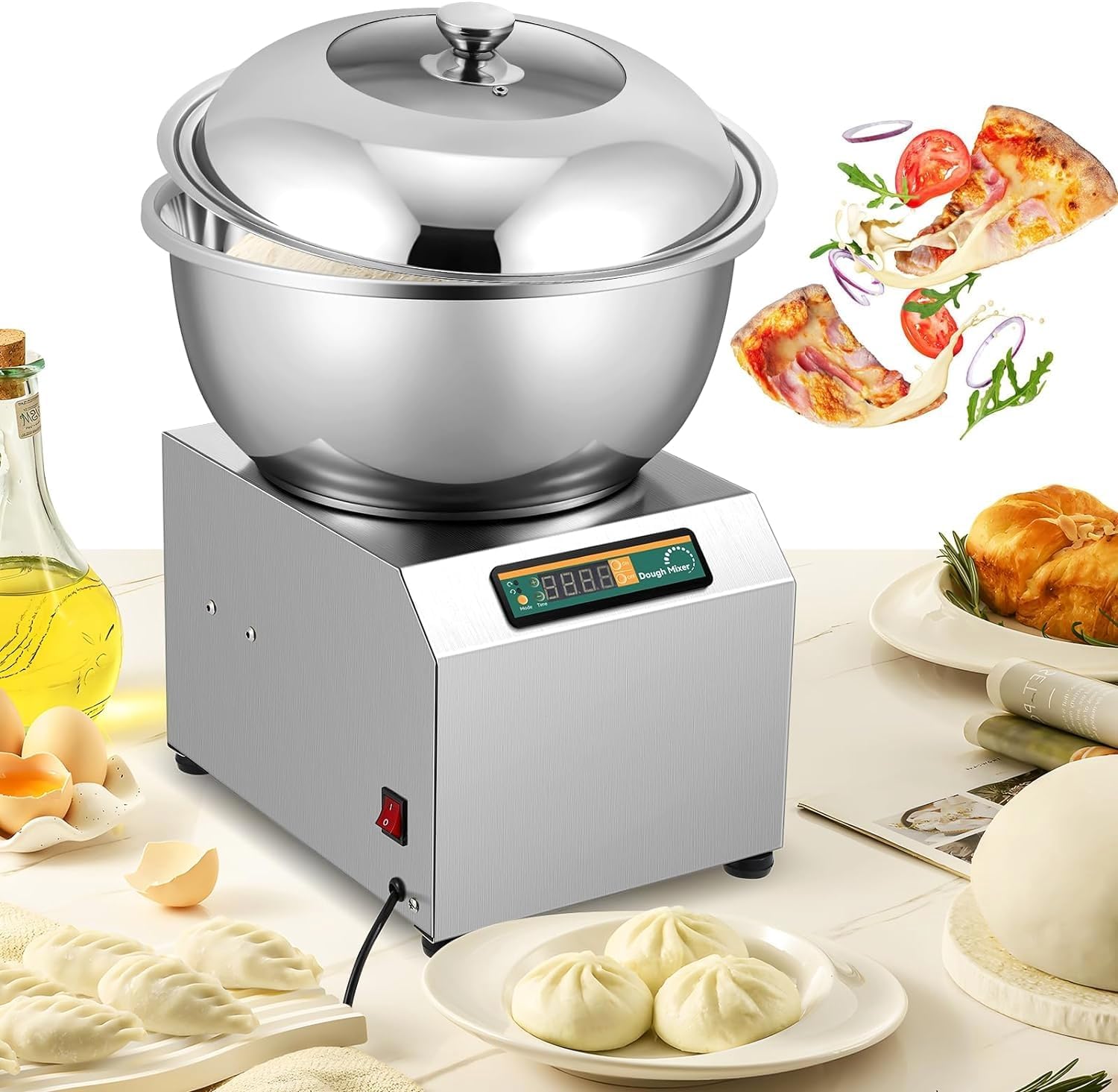 Amazon.com: Bokknppo Dough Mixer Machine Commercial Dough Maker Machine ...