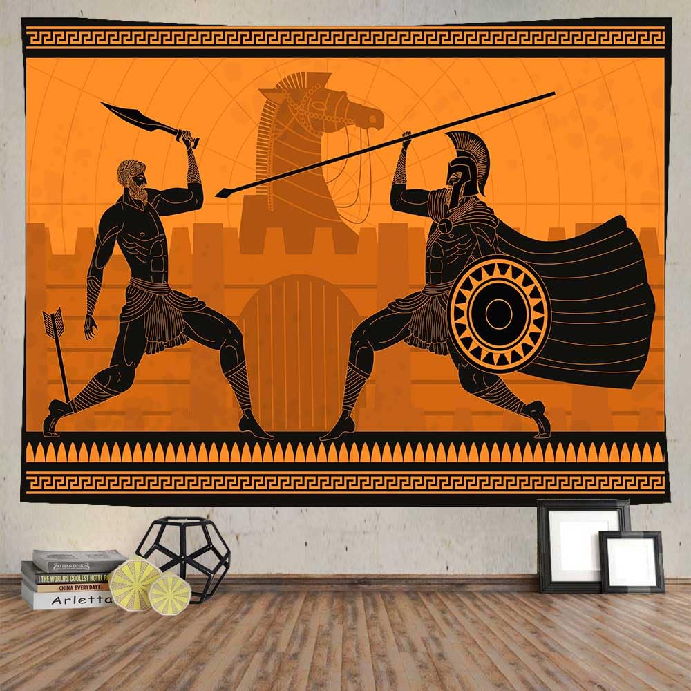 Amazon.com: Ine Ive Ancient Greek Mythology Tapestry Greece Warrior ...