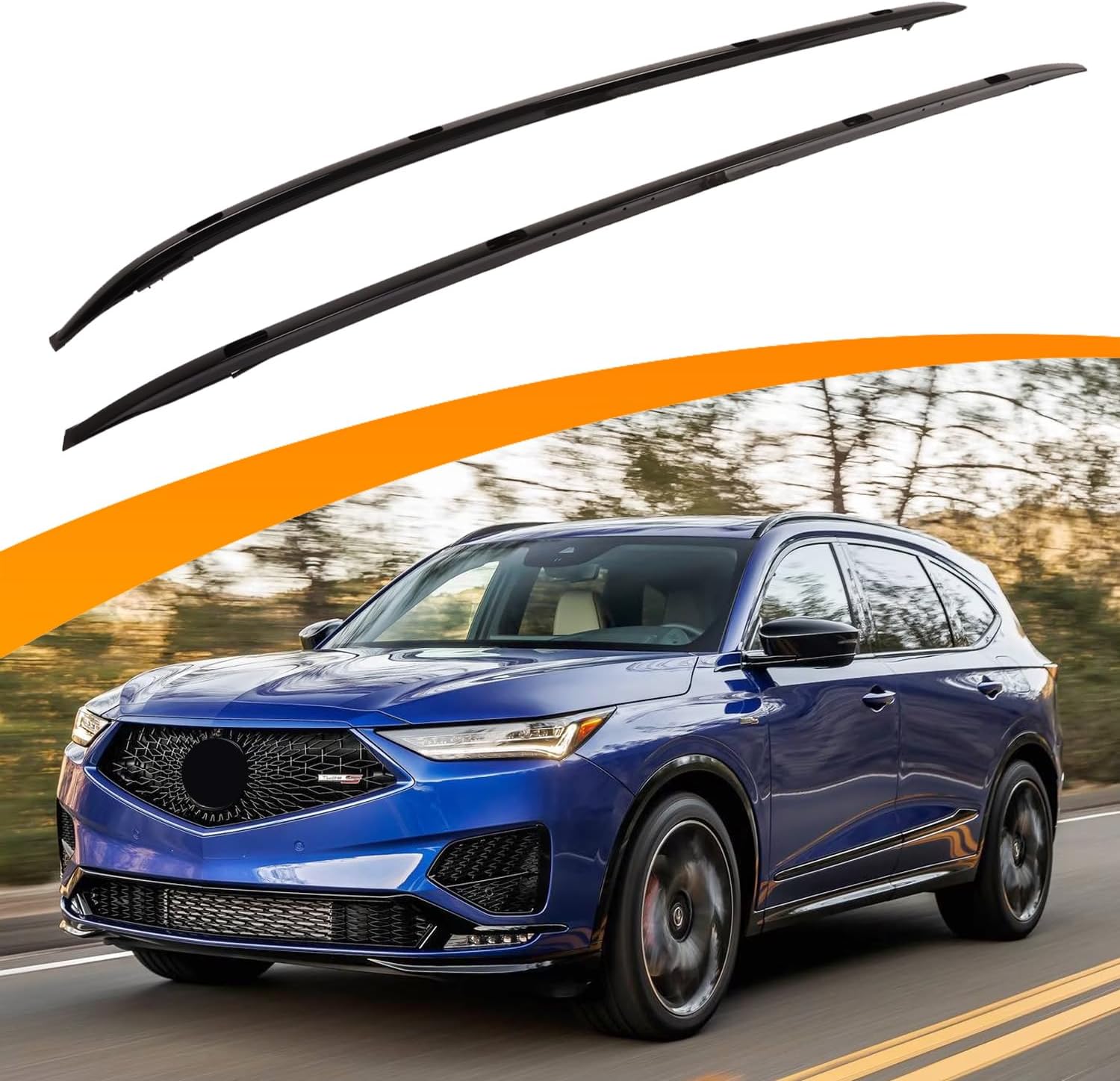 Amazon.com: Snailfly Black Roof Rack Side Rails Fit for Acura MDX 2022 ...