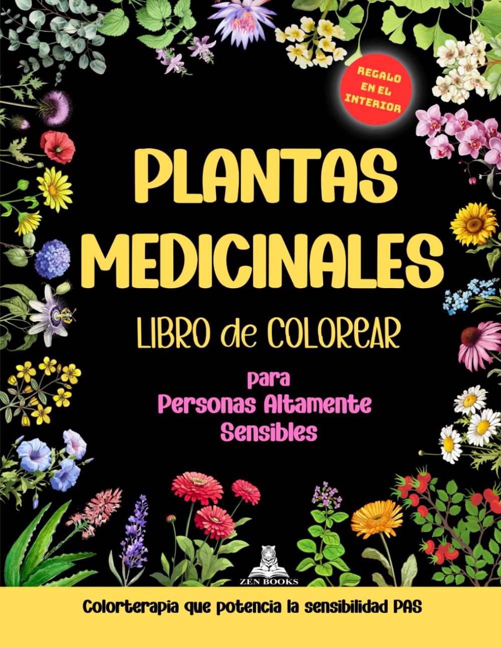 PLANTAS MEDICINALES: Libro de colorear para Personas Altamente ...