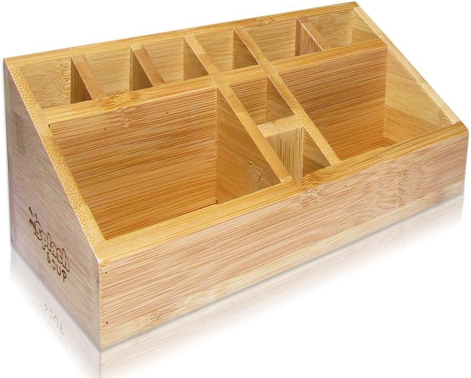 Amazon.com: SplashSoup Small Multifunctional Bamboo Organizer | Desk ...