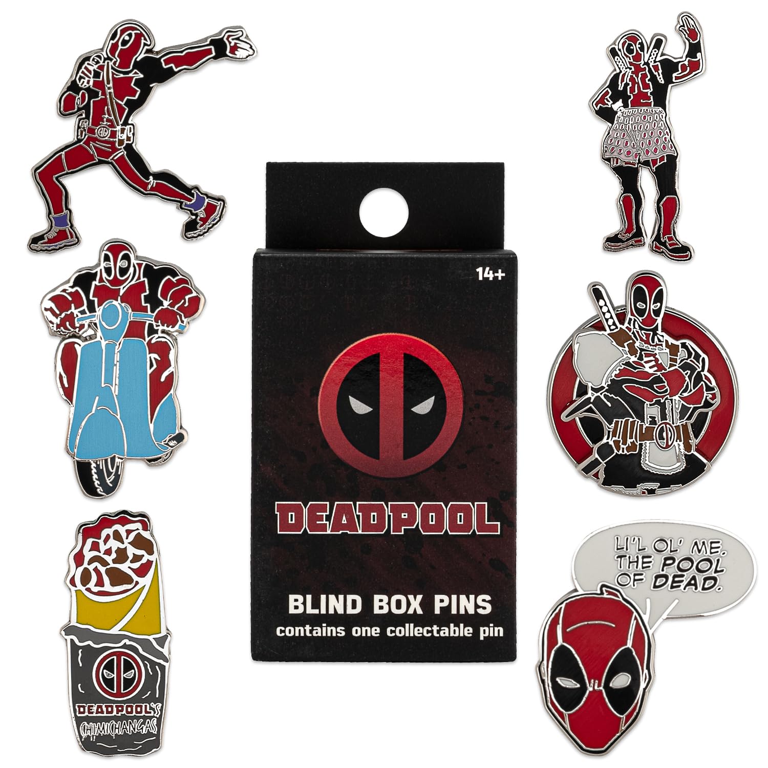 Amazon.com: Loungefly - Marvel: Deadpool Pin Set (Styles may vary ...