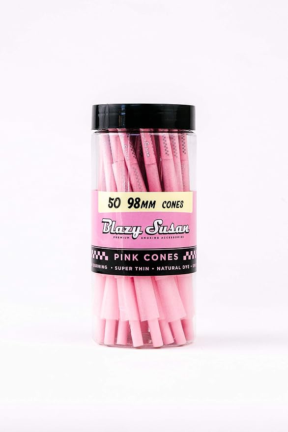 Amazon.com: Blazy Pink Cones 50ct Pack | Pink Rolling Cones | Vegan ...