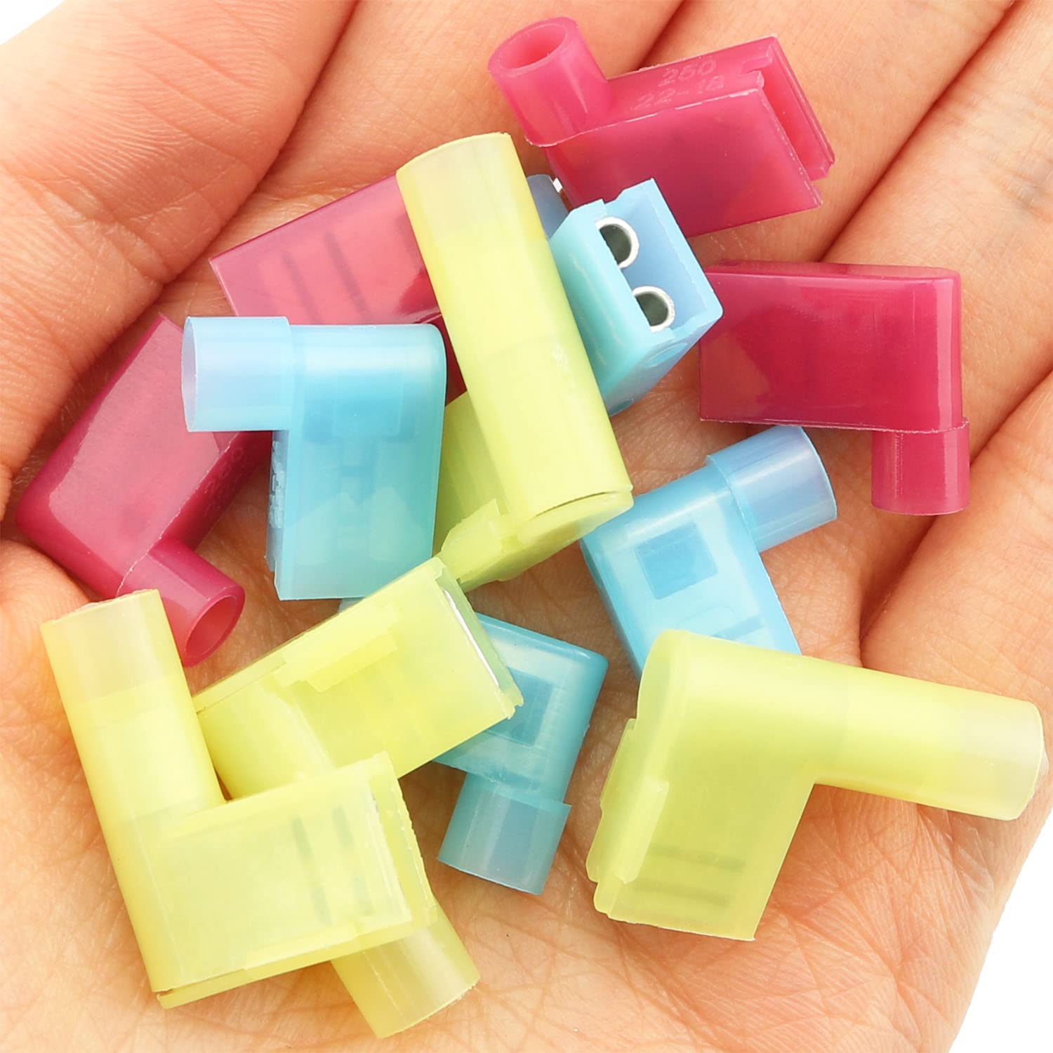 Snapklik.com : 60PCS Nylon Flag Spade Quick Disconnects Female Wire ...