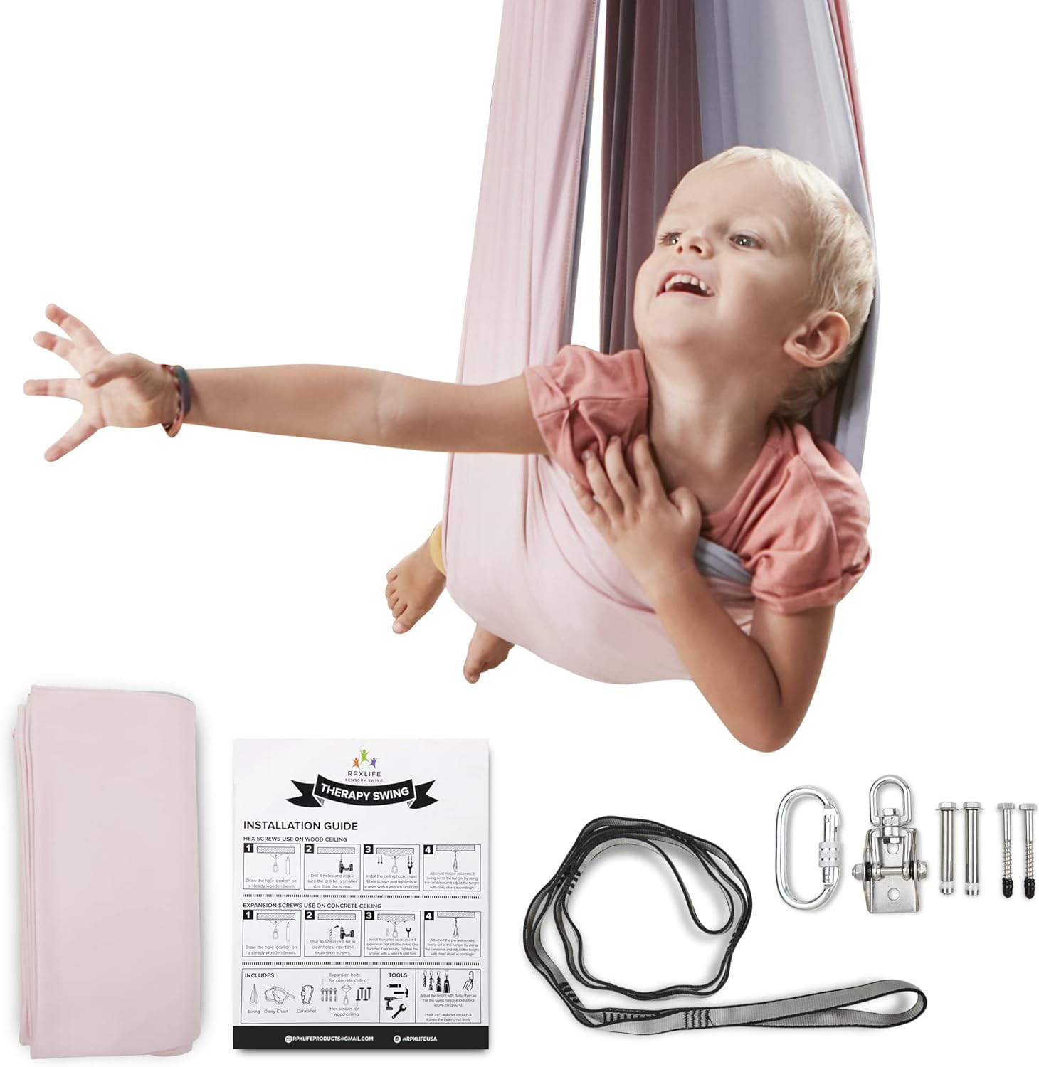 Amazon.com: Sensory Swing for Kids Indoor, Sensory Swing for Adults ...